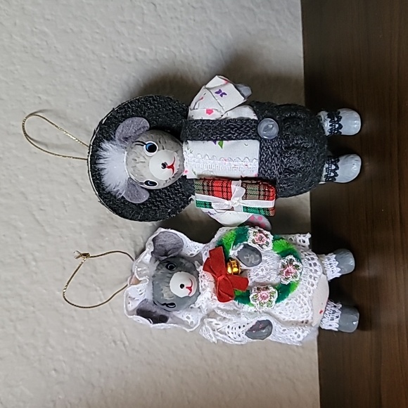 Hand Crafted | Holiday | Vintage 8s Amish Boy Girl Mice Christmas Tree ...